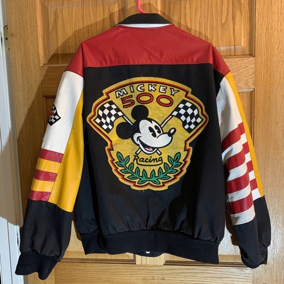 Disney | Jackets & Coats | Vintage Mickey Mouse 50 Racing Walt Disney ...